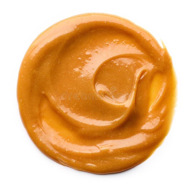 Caramel Smear on White Background Stock Photo - Image of drop, decor ...