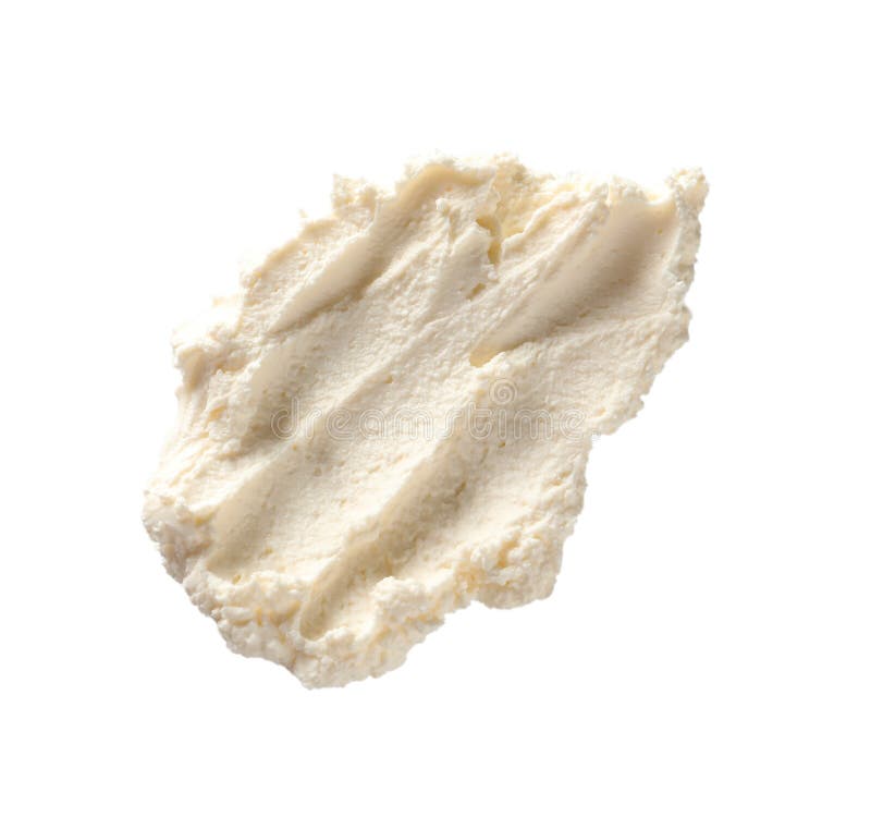 Smear of Tasty Cream Cheese on White Background Stock Photo - Image of ...