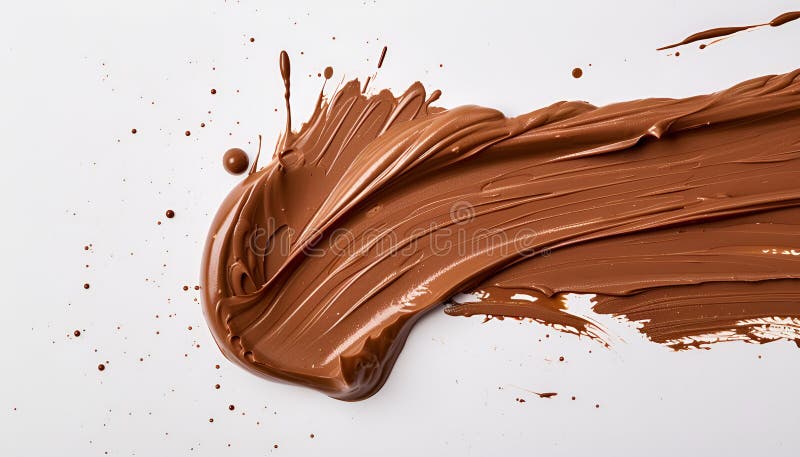 Smear of Tasty Milk Chocolate Paste Isolated on White Stock Image ...