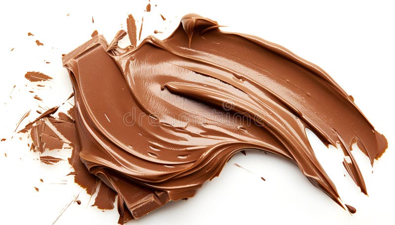 Smear of Tasty Milk Chocolate Paste Isolated on White Stock Image ...