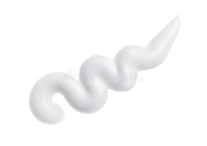 Smear of Toothpaste Isolated on White, Top View Stock Photo - Image of ...