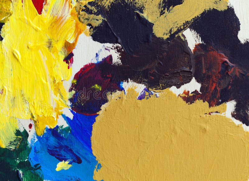 Smeared Different Colors on the Palette Stock Image - Image of paint ...