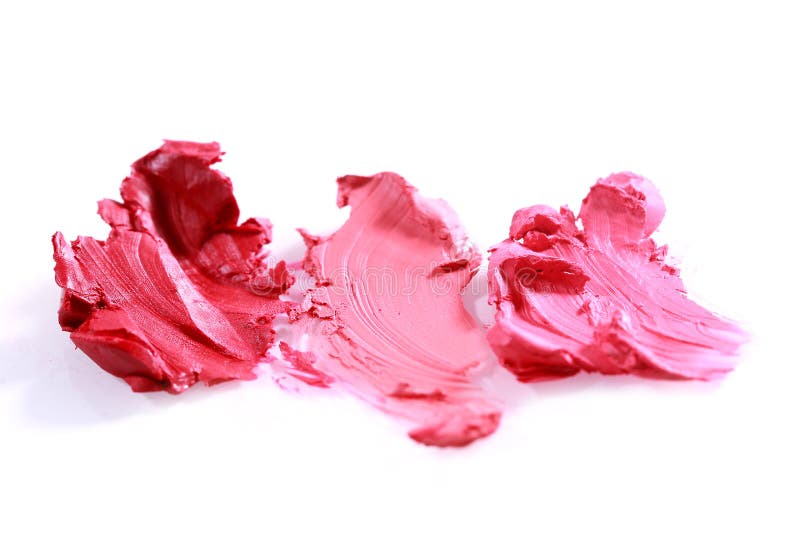 Smeared Lipstick Colors on White Background Stock Photo - Image of ...