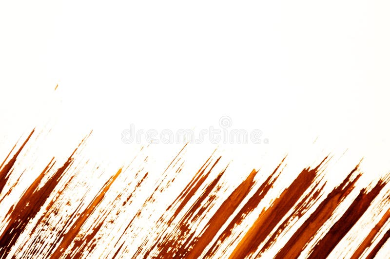 Smears of Brown Paint on a White Background Stock Illustration ...