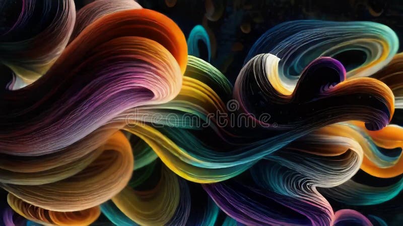 Smears of Multi-colored Ink on a Black Background. Stock Video - Video ...