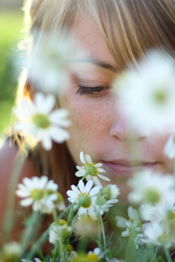 Smell stock photo. Image of smilling, closeup, holding - 11225084