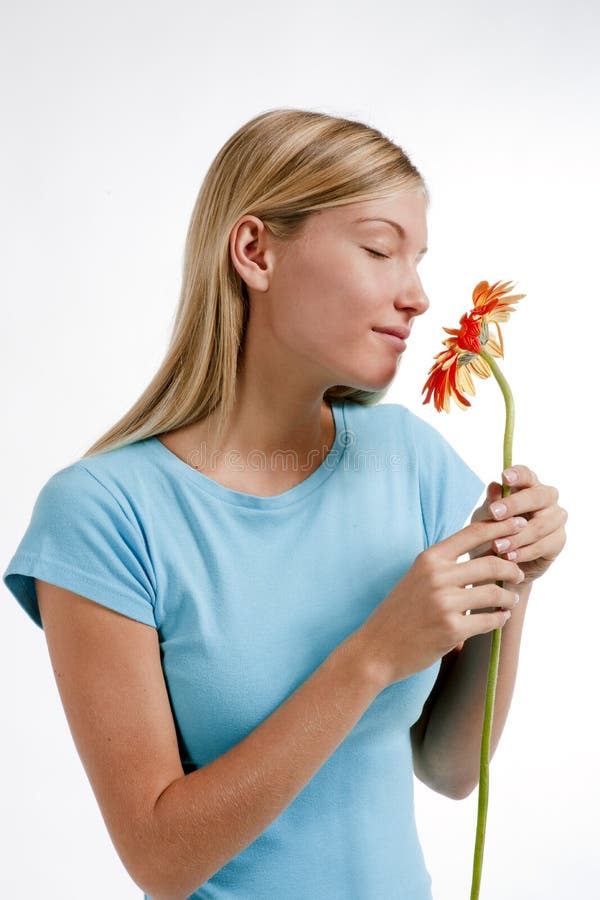 Smell flowers stock image. Image of prettty, present - 12432509