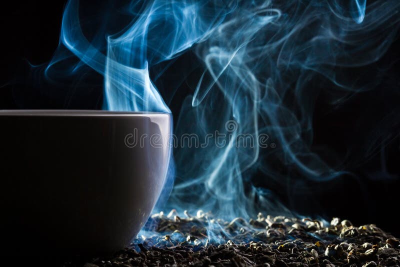 Smell Of Good Tea From A Small Cup Stock Photo - Image of beverage ...