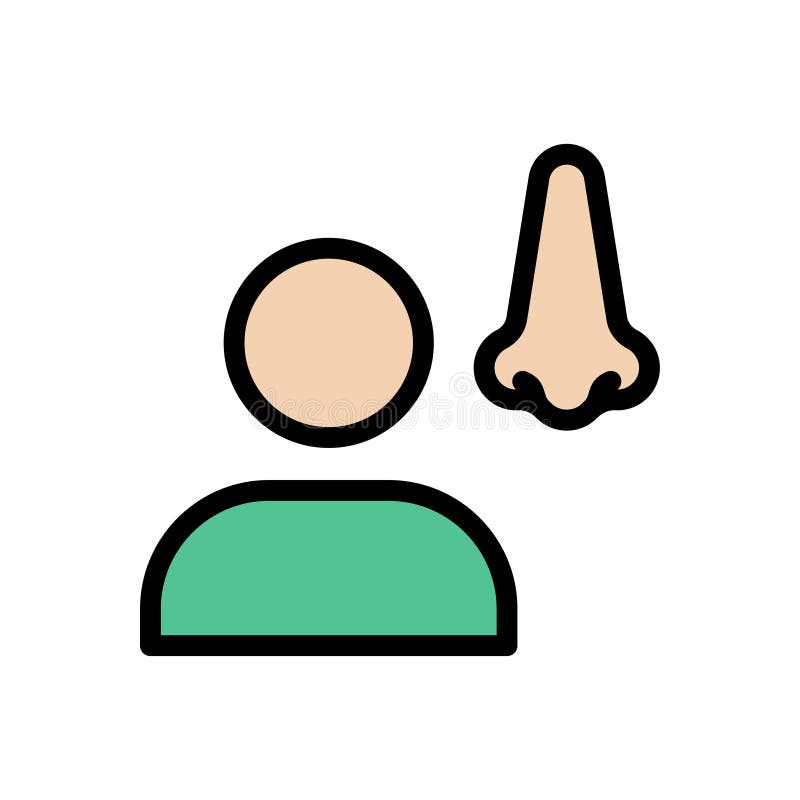 Smell Vector Color Line Icon Stock Vector - Illustration of disease ...