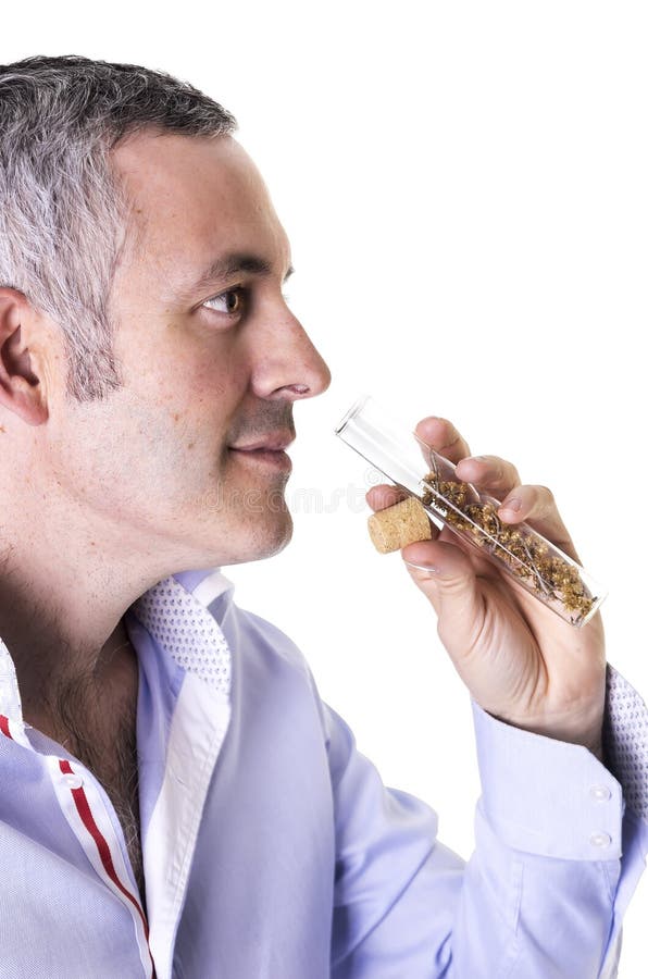 Man smelling perfume stock image. Image of profile, portrait - 12901593