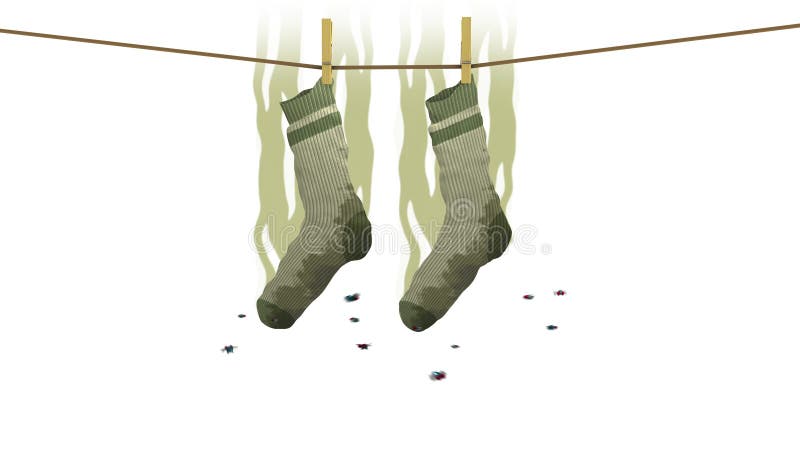 Smelly socks retro cartoon stock vector. Illustration of traditional ...