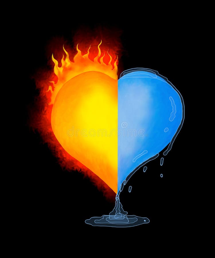 Smeltend hart met liefde stock illustratie. Illustration of smelting ...