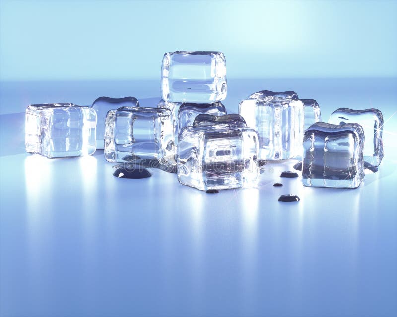 Smeltende ijsblokjes stock afbeelding. Image of vier - 30940697