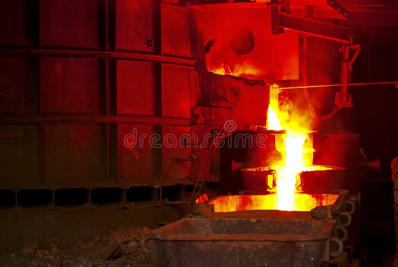 Smelting industry stock photo. Image of heat, spray, sparking - 18682908