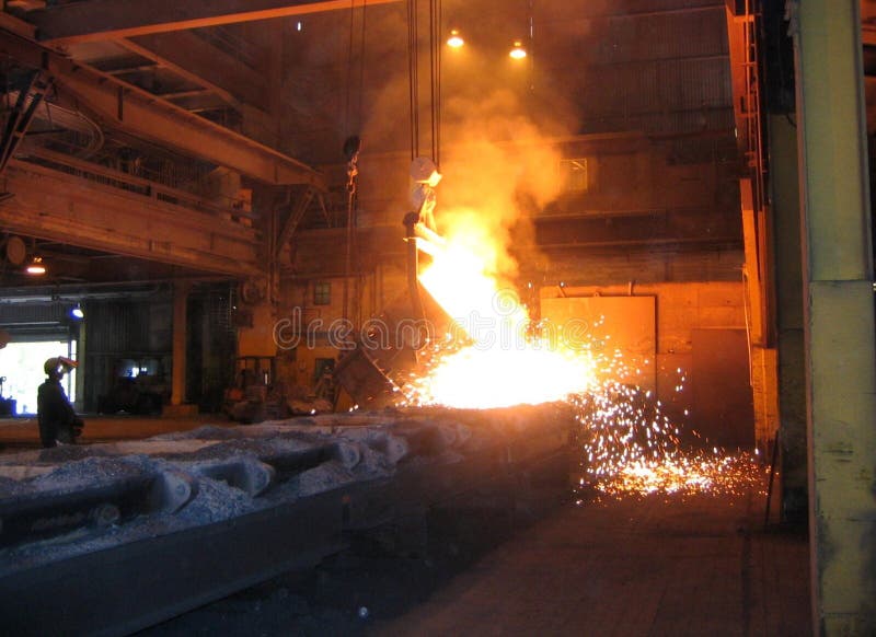 Smelting industry stock image. Image of molten, smelting - 800441