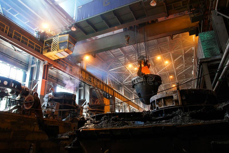 Smelting plant stock photo. Image of industrial, ferrous - 35747388