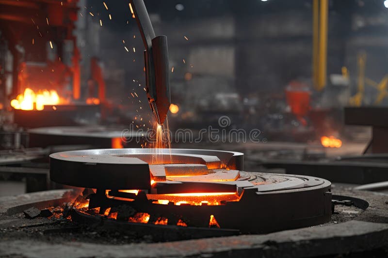Smelting of Steel in an Artisanal Steel Mill Industry Stock ...