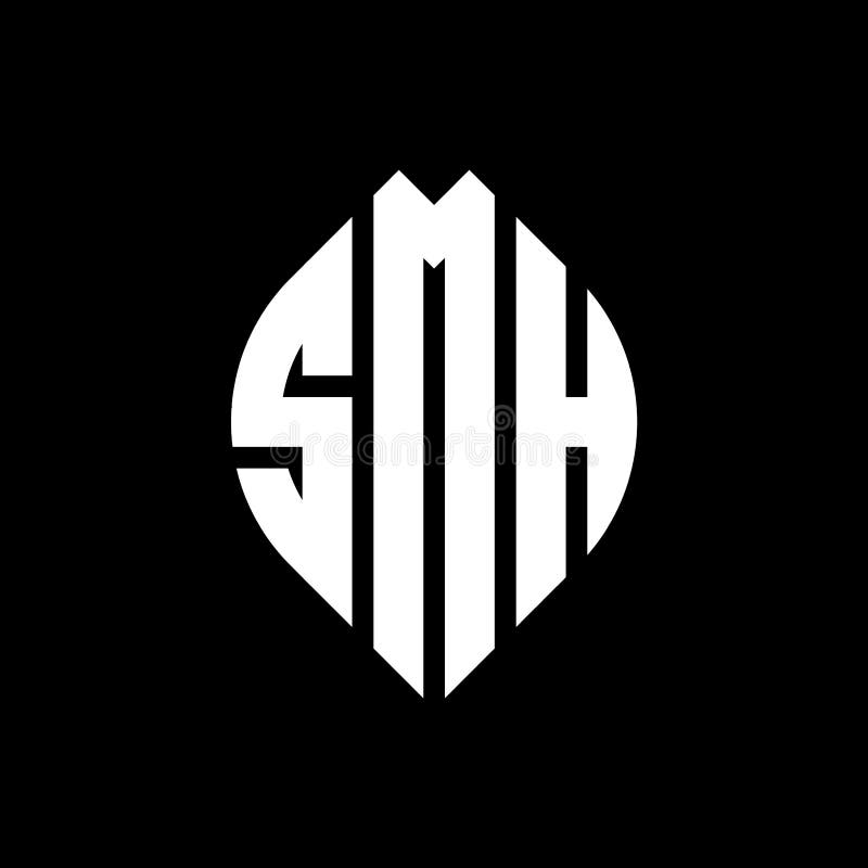 SMH Circle Letter Logo Design with Circle and Ellipse Shape. SMH ...