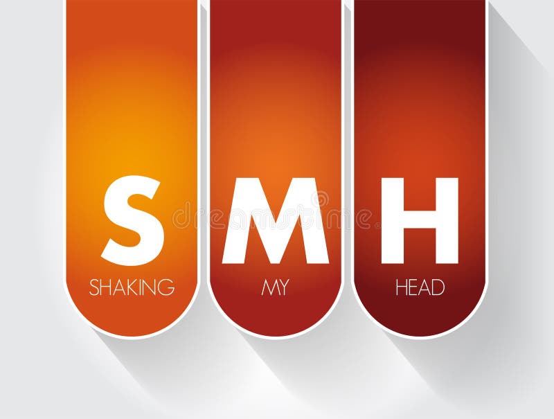 SMH - Shaking My Head Acronym Text Concept for Presentations and ...