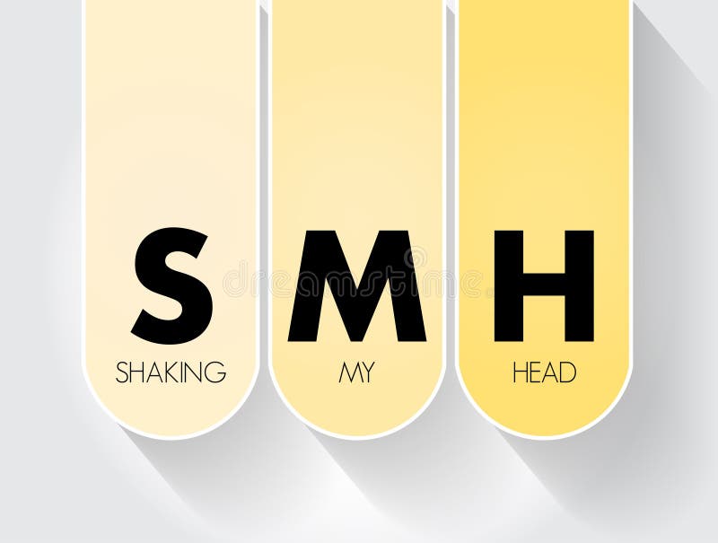 SMH - Shaking My Head Acronym Text Concept for Presentations and ...