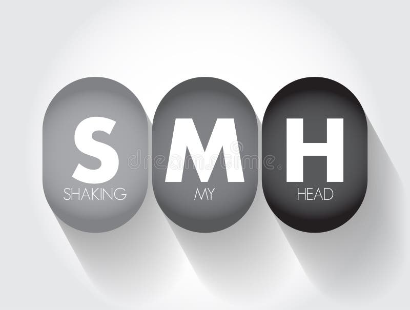 SMH - Shaking My Head Acronym Text Concept for Presentations and ...