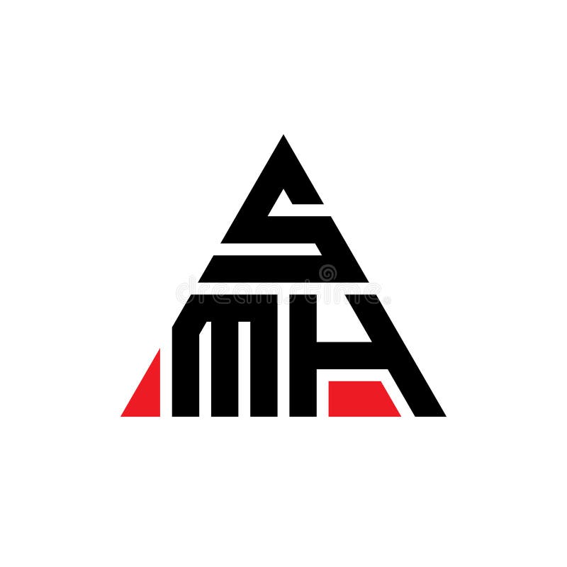 SMH Triangle Letter Logo Design with Triangle Shape. SMH Triangle Logo ...