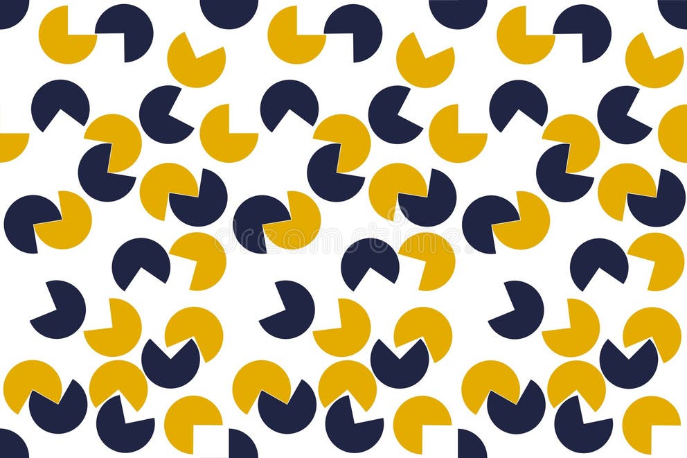 Pie Shapes Scatter To Find Their Own Mates in White Background. Stock ...