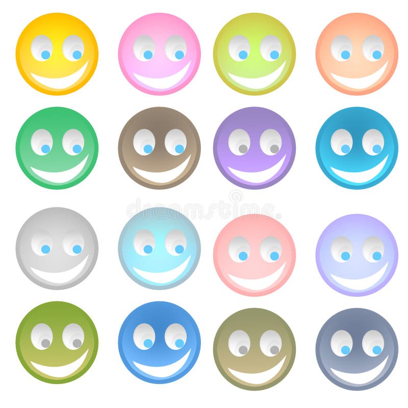 Smile colored stock vector. Illustration of icon, emoticon - 10759872