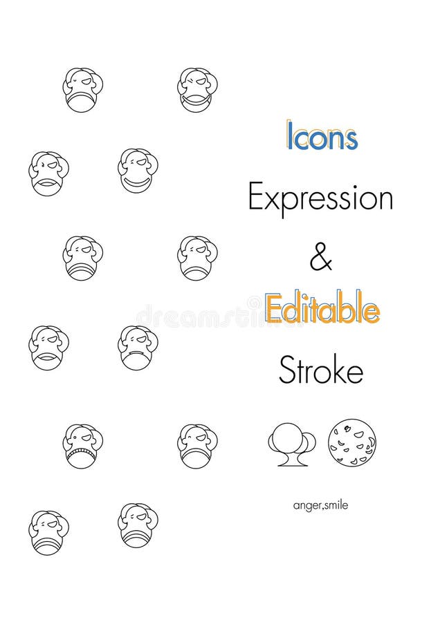 Smile and Anger on the Face Girl Stock Vector - Illustration of anger ...