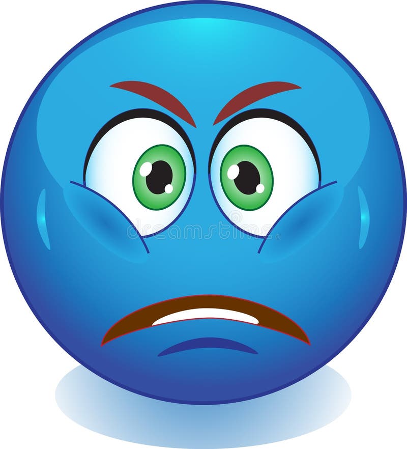 Smile. Anger. Resentment. stock illustration. Illustration of grief ...