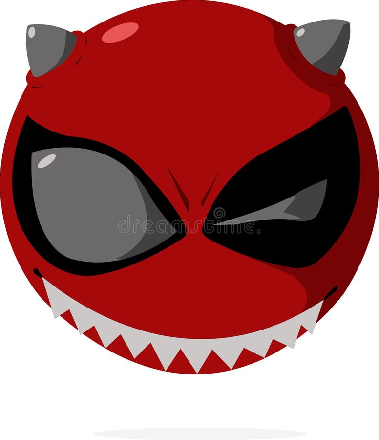 Smile angry imp stock illustration. Illustration of blue - 143916932