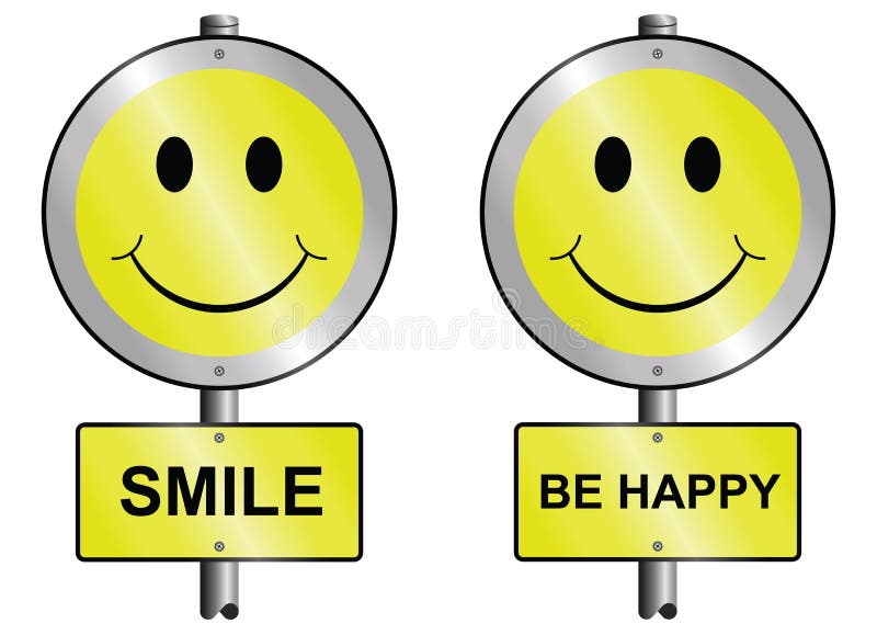 Smile and be happy stock vector. Illustration of grinning - 13383499