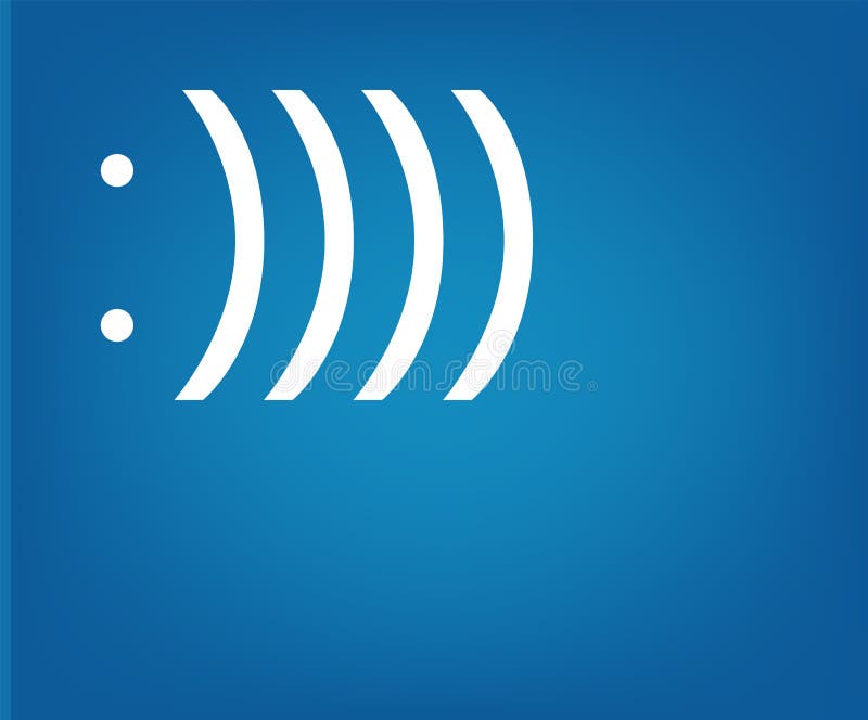 Smile from the Blue Screen of Death. Stock Vector - Illustration of ...