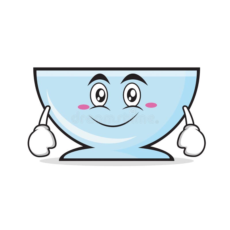 Smile Bowl Character Cartoon Style Stock Vector - Illustration of ...