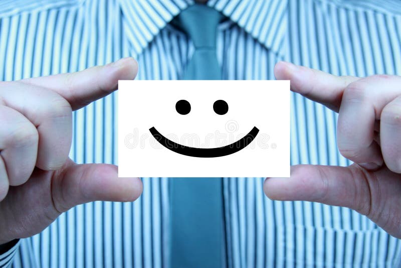 Our Clients are Happy Clients, Smile on Business Card Stock Image ...