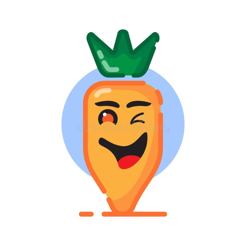Smile Carrot Emoticon stock vector. Illustration of carrot - 181225247