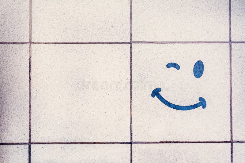 Smile on ceramic tile stock photo. Image of square, frame - 59589426