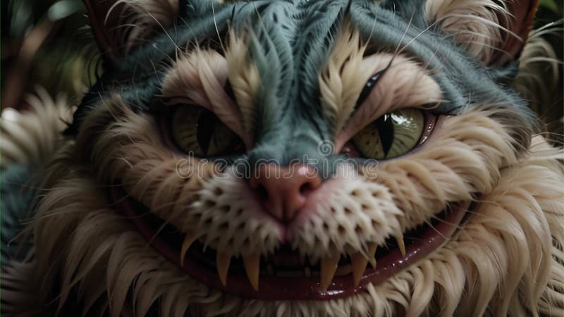 Smile of the Cheshire Cat. Generative AI Stock Video - Video of felino ...