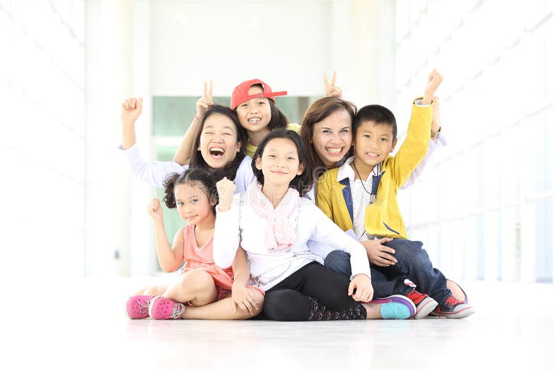 Smile Children Post Together Stock Image - Image of little, girl: 39861405