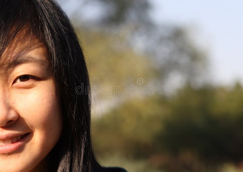 Smile of Chinese Young Woman Stock Image - Image of ethnicity, cheerful ...