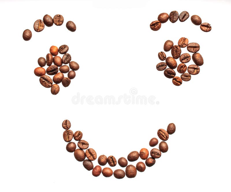 Smile from coffee beans stock photo. Image of humor, roasted - 78198872