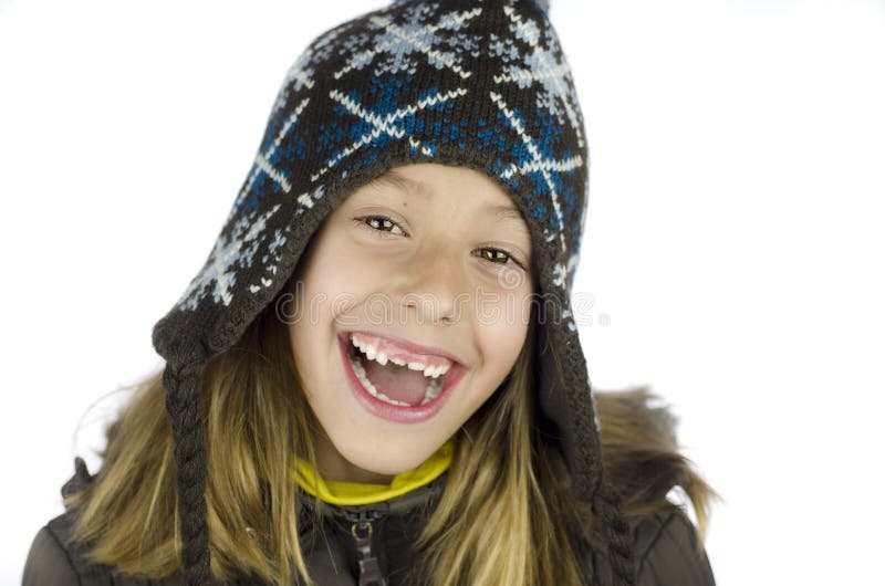 A smile from the cold stock image. Image of snow, face - 23261361