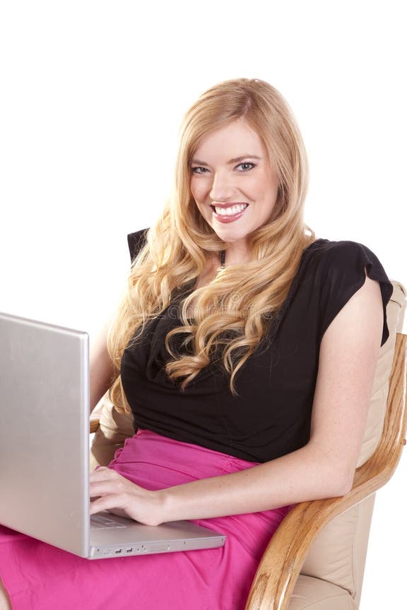 Smile computer stock image. Image of communication, business - 17134711