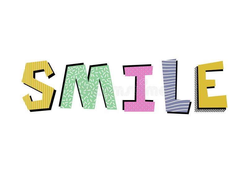 Smile. Creative Hand Drawn Poster Stock Vector - Illustration of ...