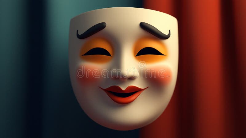 Smile of Creativity Captured in Vibrant Artistic Expression Stock ...