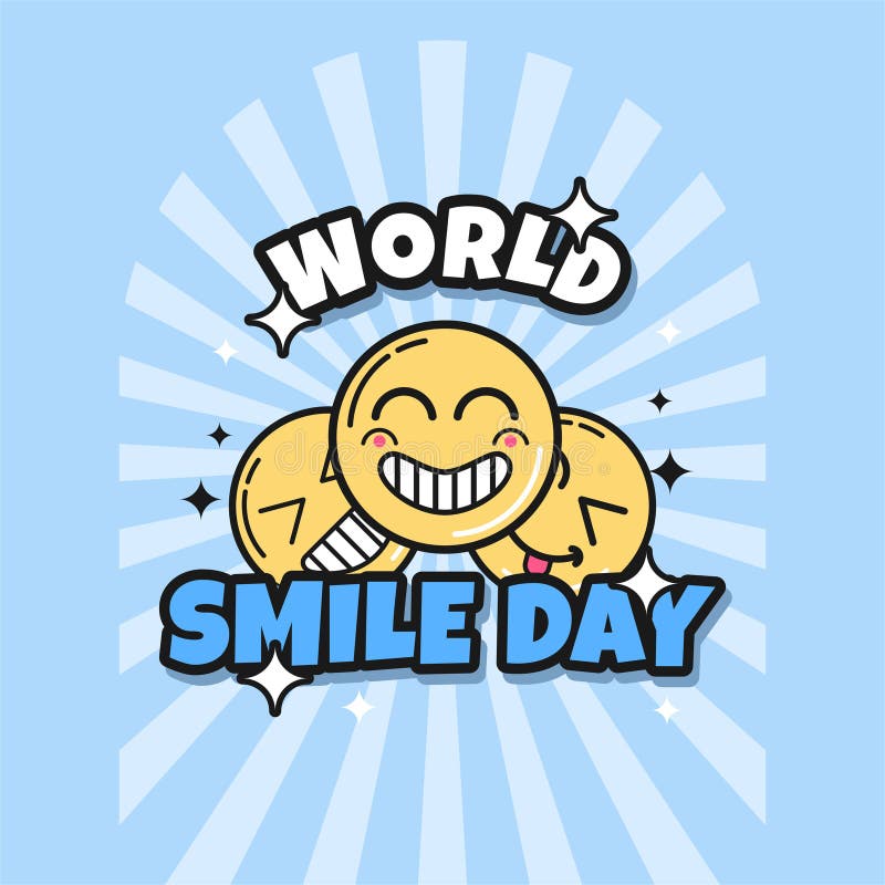 Smile Day Groovy Vector Design Stock Illustration - Illustration of ...