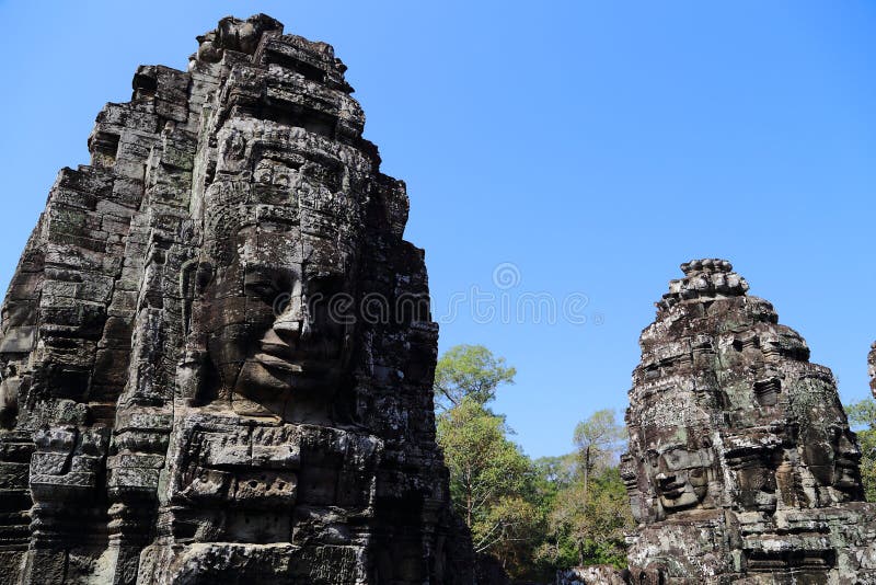 Smile of deva stock image. Image of landmark, cambodia - 41292731