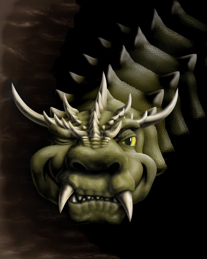 Smile dragon stock illustration. Illustration of grin - 23329670