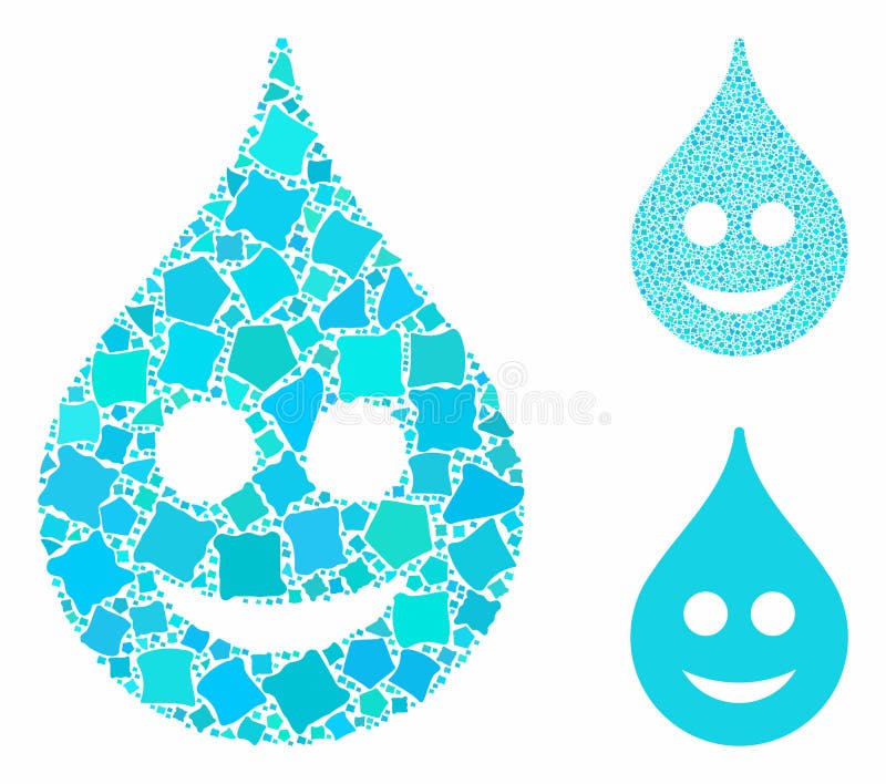 Smile Drop Flat Icon stock vector. Illustration of happiness - 126144156