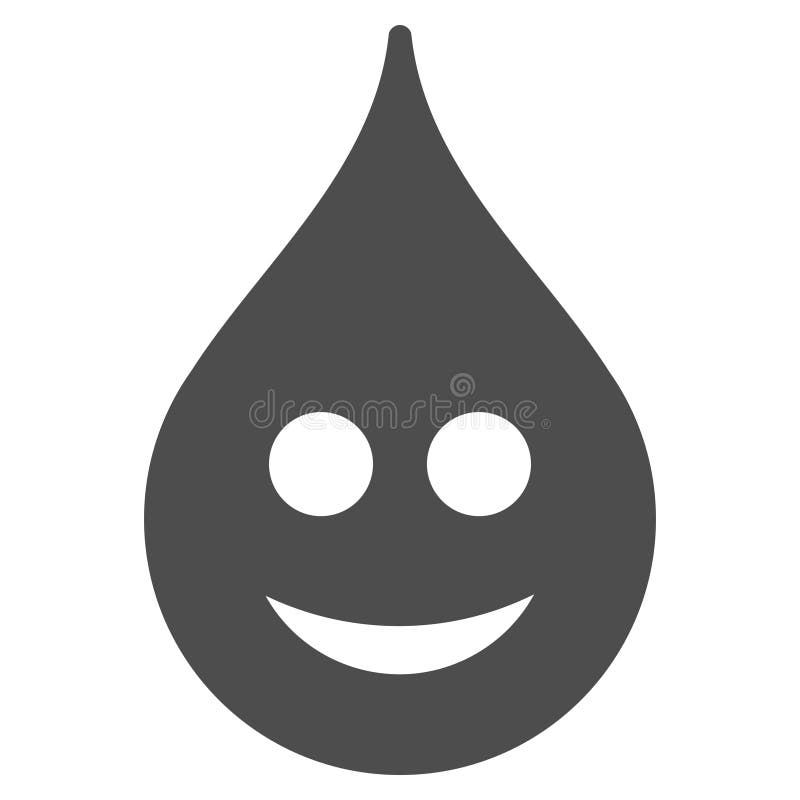 Smile Drop Flat Icon stock illustration. Illustration of grey - 126146021